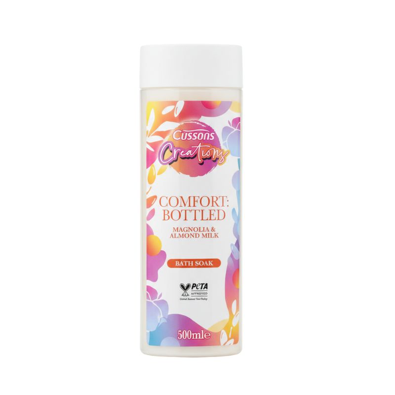 Cussons Creations Comfort: Bottled Bath Soak – Magnolia & Almond Milk ...